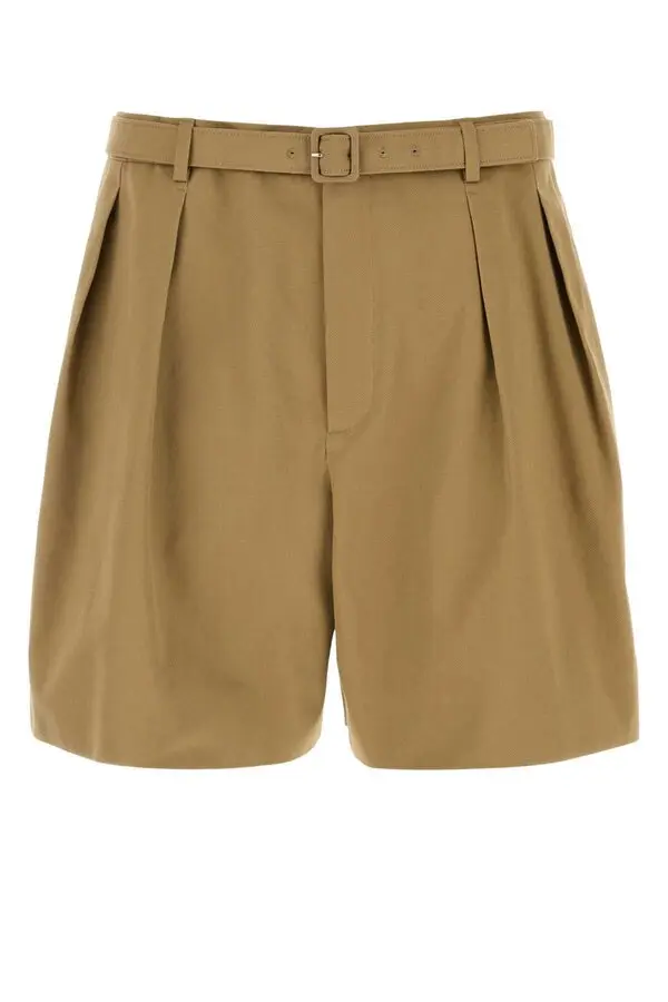 Saint Laurent Beige Drill Bermuda Shorts - Brown