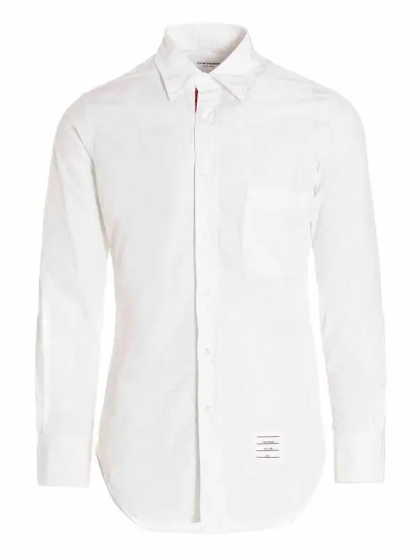 Thom Browne Solid Poplin Shirt - White
