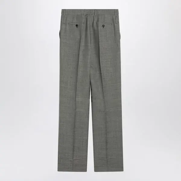 Prada Wide Leg Wool Trousers