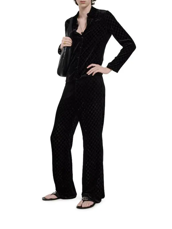 Gucci Gg Stretch Dévoré Velvet Trousers