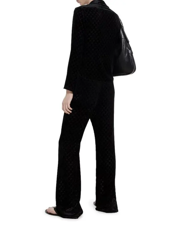Gucci Gg Stretch Dévoré Velvet Trousers