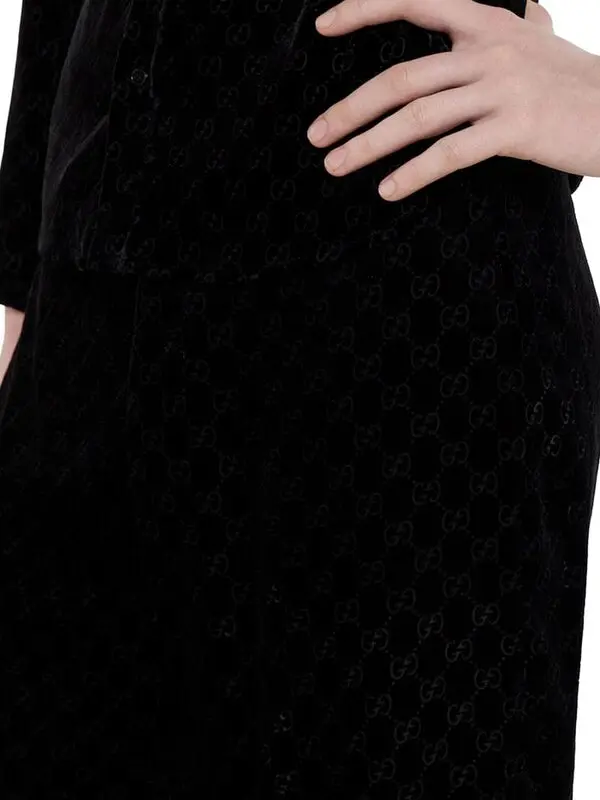 Gucci Gg Stretch Dévoré Velvet Trousers
