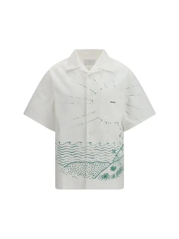 Prada Oversized Wave Print Shirt