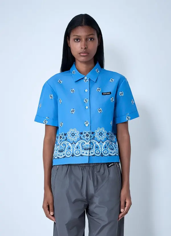 Miu Miu Bandana Shirt - Blue