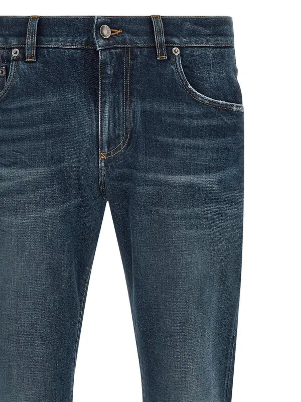 Dolce & Gabbana Logo Patch Jeans