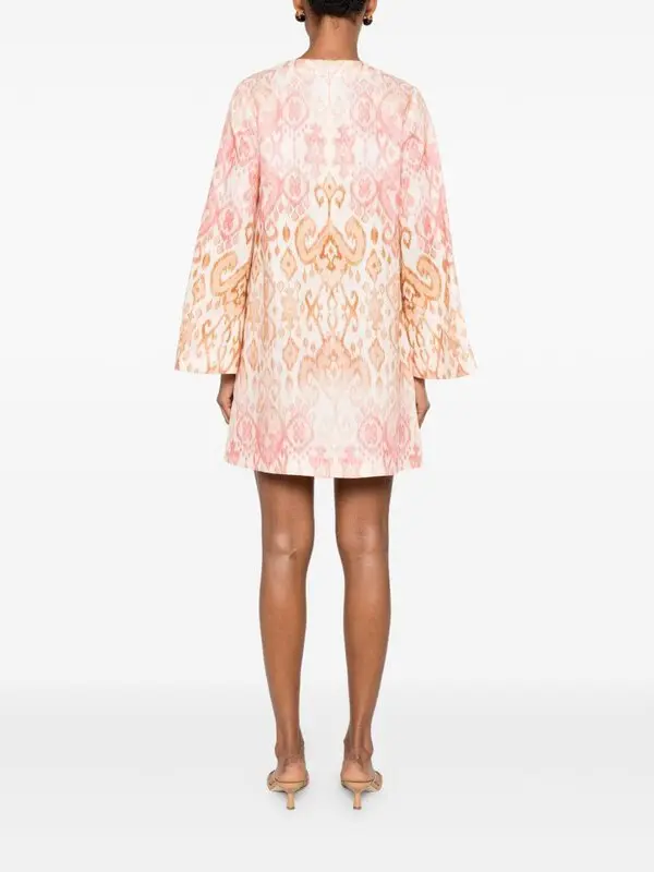Zimmermann Aster Linen Mini Dress - Multicolor