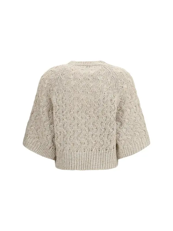 Brunello Cucinelli Open-knit Sweater - Gray