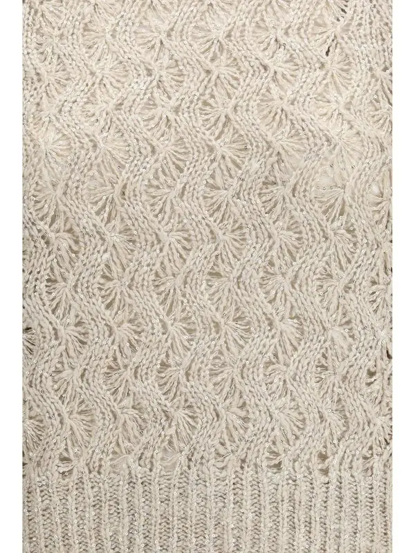 Brunello Cucinelli Open-knit Sweater - Gray