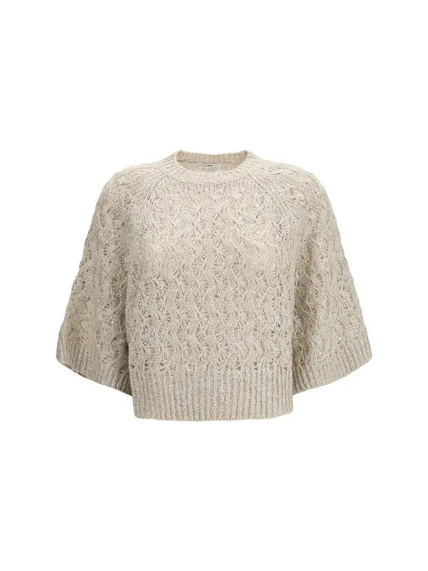 Brunello Cucinelli Open-knit Sweater - Gray