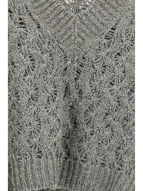 Brunello Cucinelli Silk Blend Sequined Vest