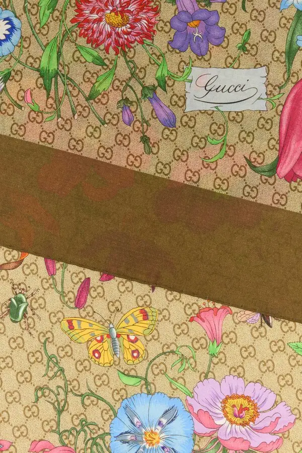 Gucci Printed Wool Blend Foulard