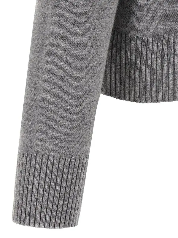 AMI Paris Puff Logo Patch Sweater