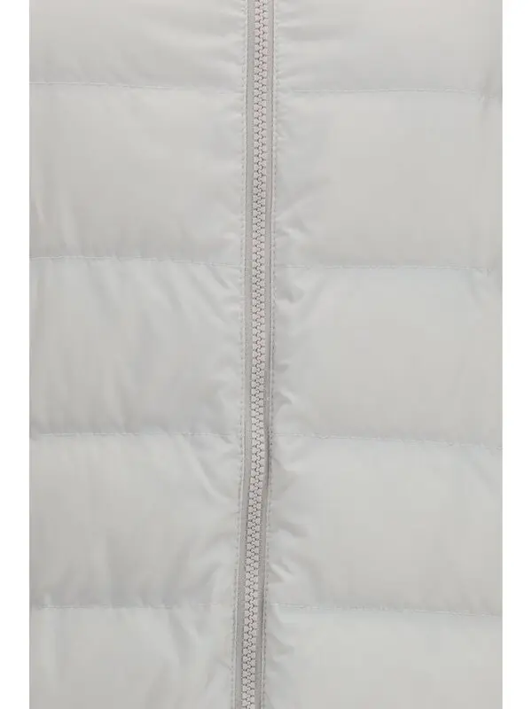 Brunello Cucinelli Long Monili Chain Puffer Jacket - Gray