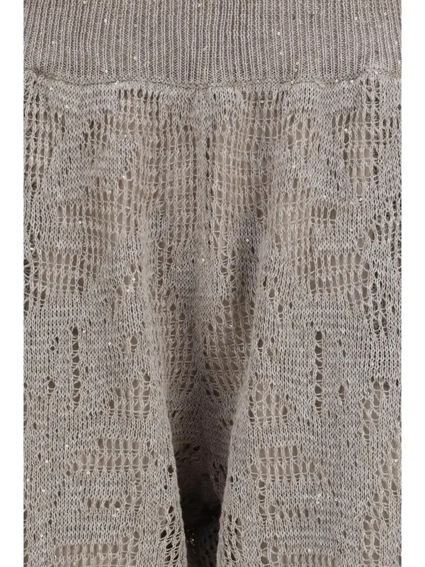 Brunello Cucinelli Track Dazzling Water Lillies Pants - Cream