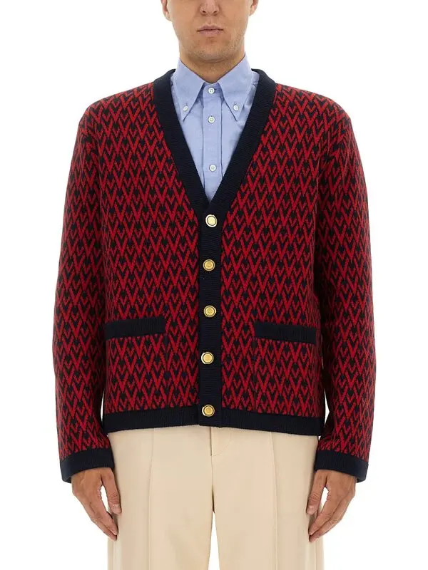 Valentino Garavani Cardigan With Toute La V Pattern