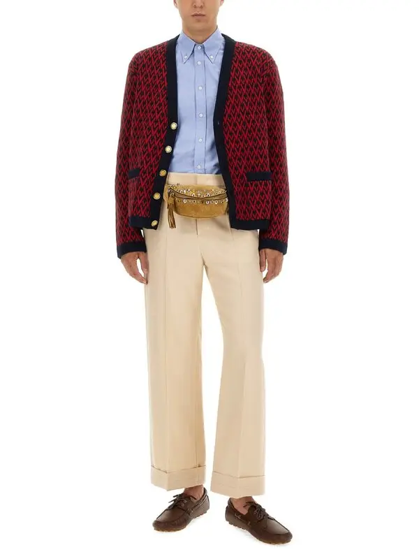 Valentino Garavani Cardigan With Toute La V Pattern