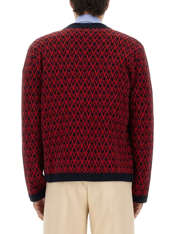Valentino Garavani Cardigan With Toute La V Pattern