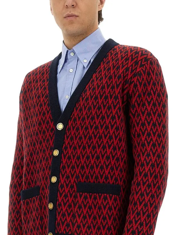 Valentino Garavani Cardigan With Toute La V Pattern