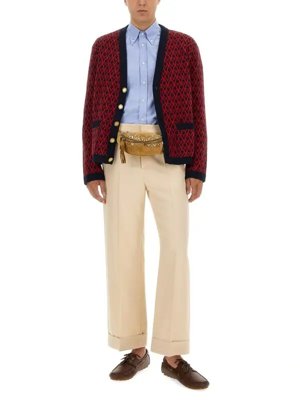 Valentino Garavani Patterned Cardigan - Red