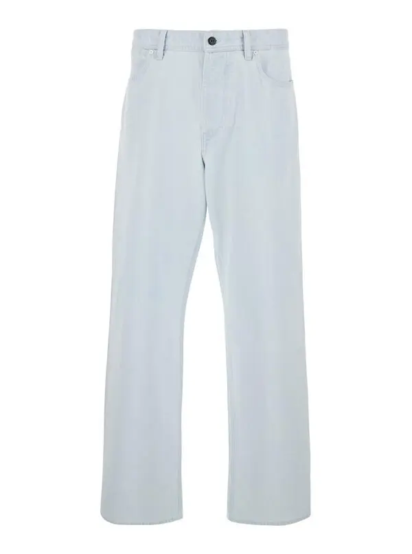 Stone Island Light Jeans With Logo Patch On The Back And Belt Loops In Denim For - Blue
