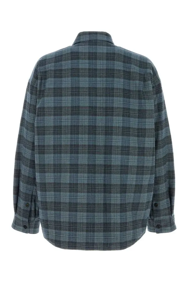 Balenciaga Embroidered Flannel Oversize Shirt