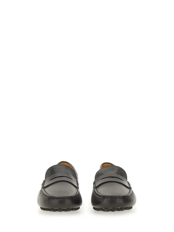 TOD'S Leather Gommino Loafer - Black
