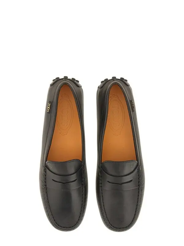 TOD'S Leather Gommino Loafer - Black