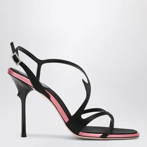 ROGER VIVIER Satin Heeled Sandals - Black