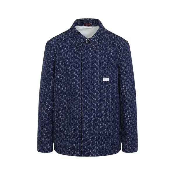 Gucci Gg Logo Shirt - Blue