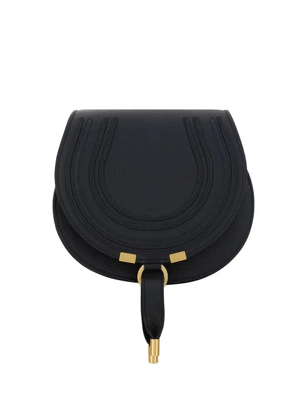 Chloé Small Marcie Leather Shoulder Bag - Black