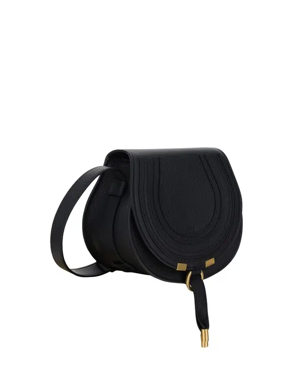 Chloé Marcie Leather Shoulder Bag - Black