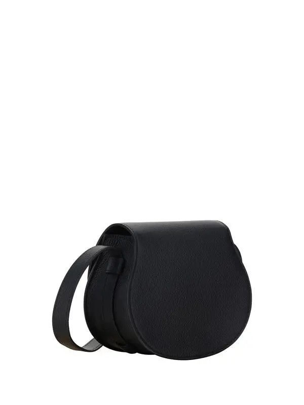 Chloé Marcie Leather Shoulder Bag - Black