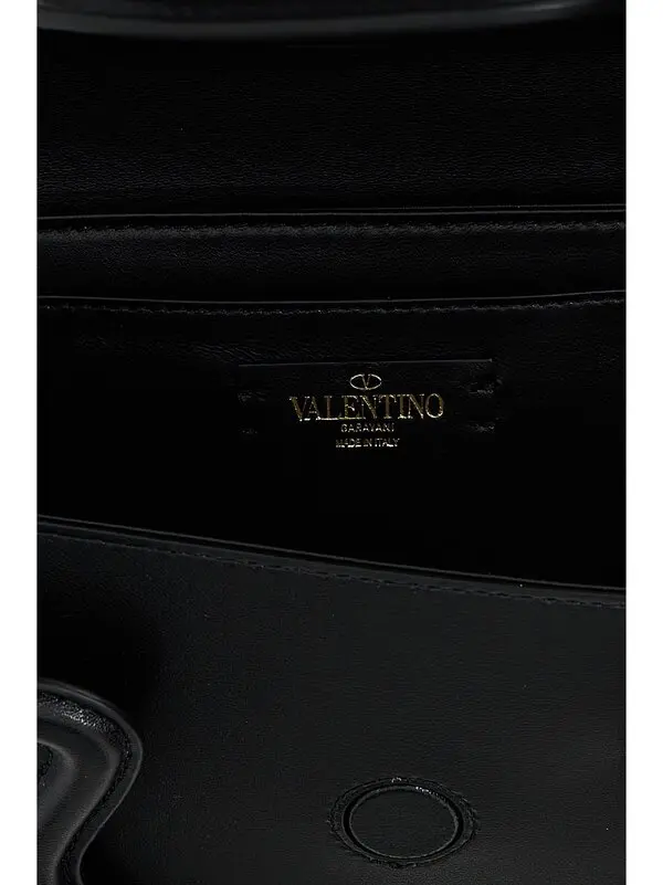 Valentino Garavani Le Grand Deuxième Leather Shoulder Bag - Black
