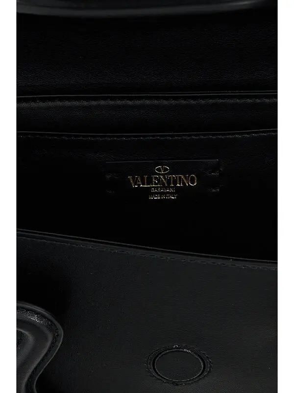 Valentino Garavani Le Grand Deuxième Leather Shoulder Bag - Black