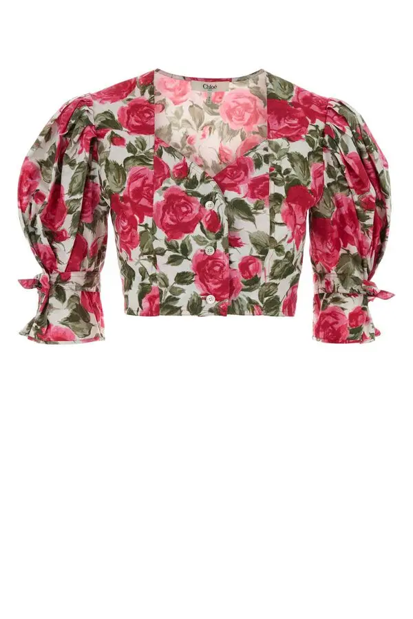 Chloé Printed Poplin Blouse