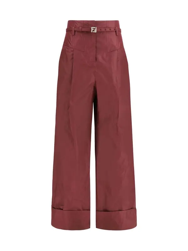 Fendi Taffeta Silk Pants - Multicolor
