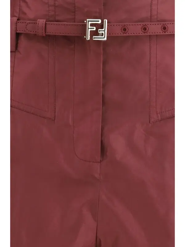 Fendi Taffeta Silk Pants - Multicolor