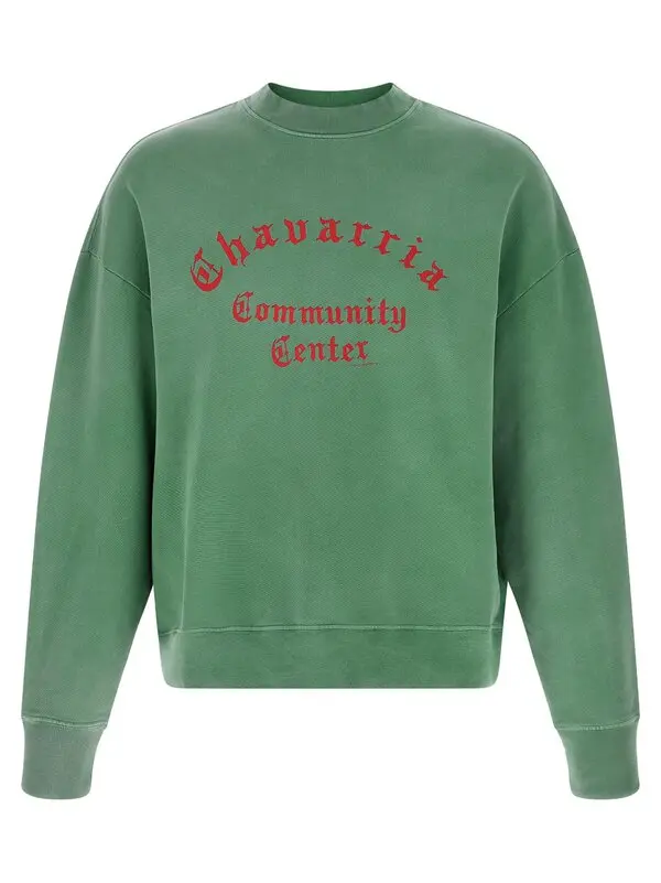WILLY CHAVARRIA Community Center Hooligan Sweatshirt - Green