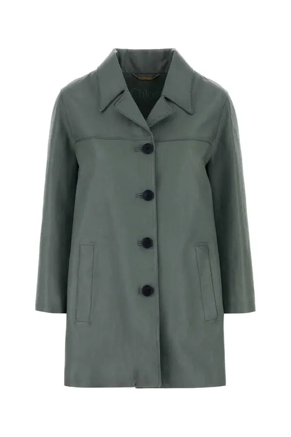 Chloé Powder Leather Jacket - Blue