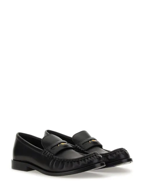 Burberry Leather Moccasin Cadet