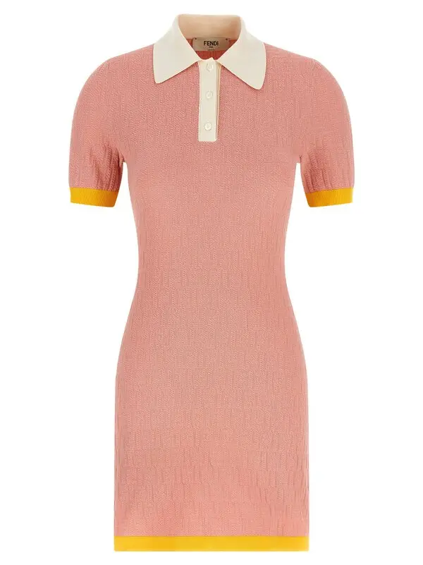Fendi Color-block Dress - Pink