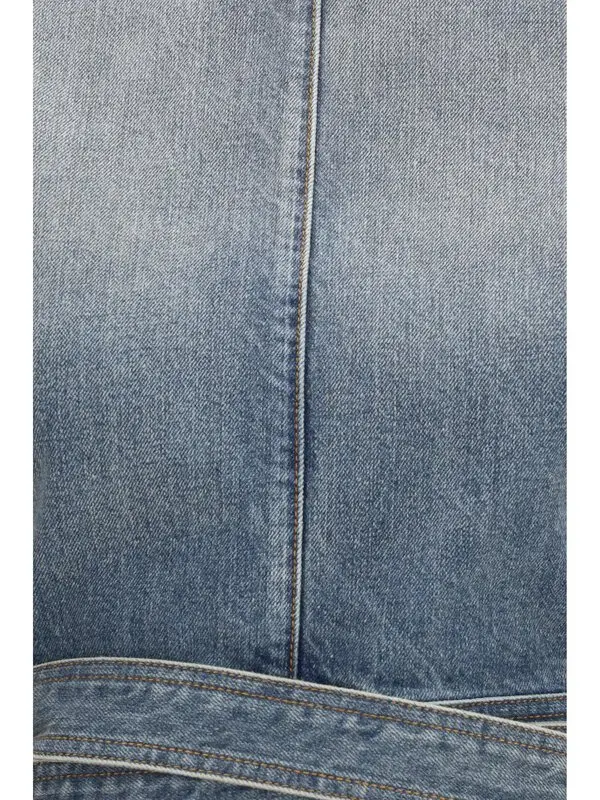Alaïa Denim Belt Top