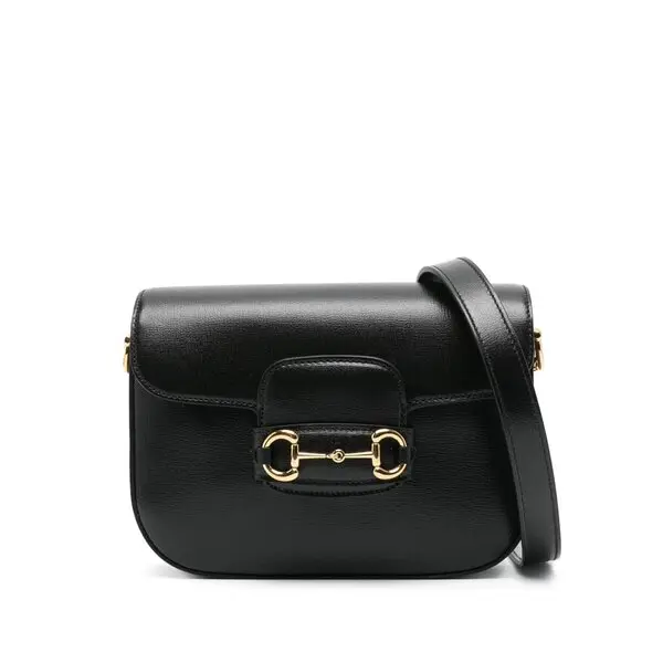 Gucci Smooth Leather Shoulder Bag - Black
