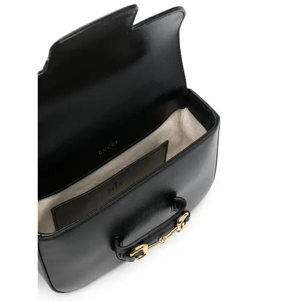 Gucci Smooth Leather Shoulder Bag - Black