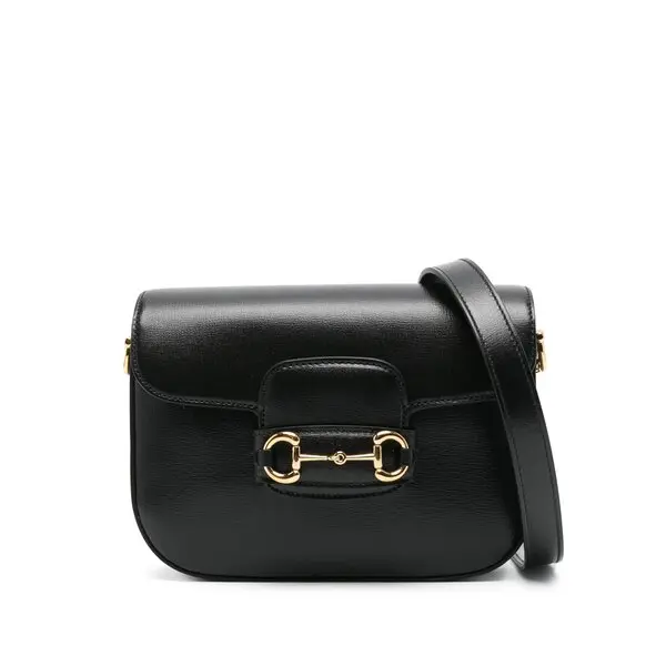 Gucci Smooth Leather Shoulder Bag - Black