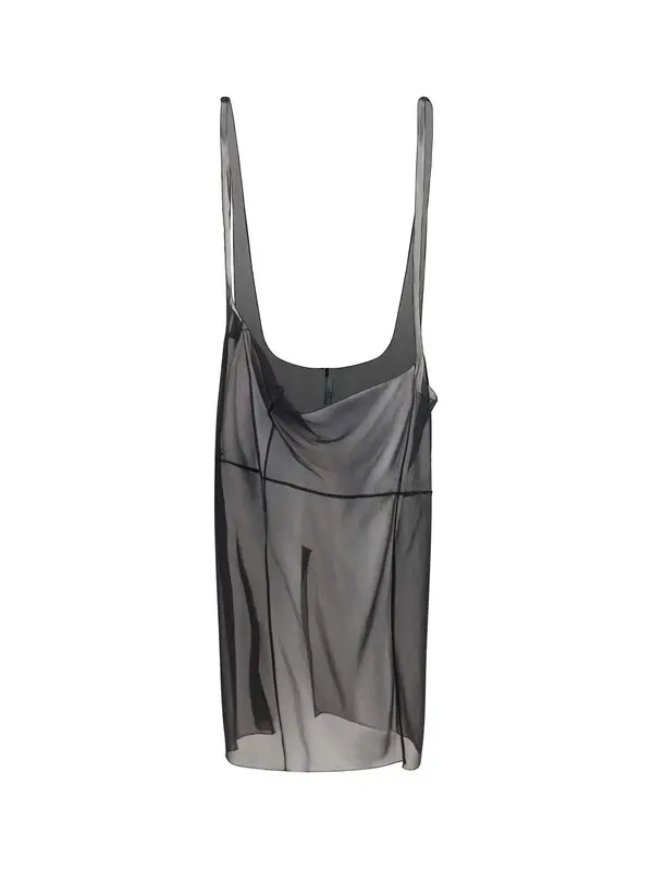 Prada Cigaline Midi Skirt With Suspender Straps - Black
