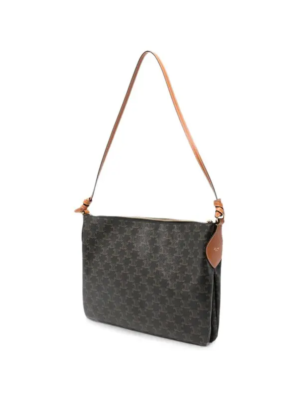 Celine Duo Triomphe Canvas Zipped Shoulder Bag