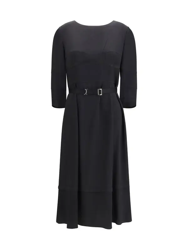 Prada Wool And Silk Midi Dress