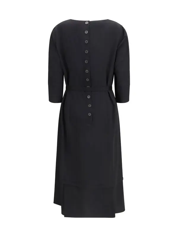 Prada Wool And Silk Midi Dress