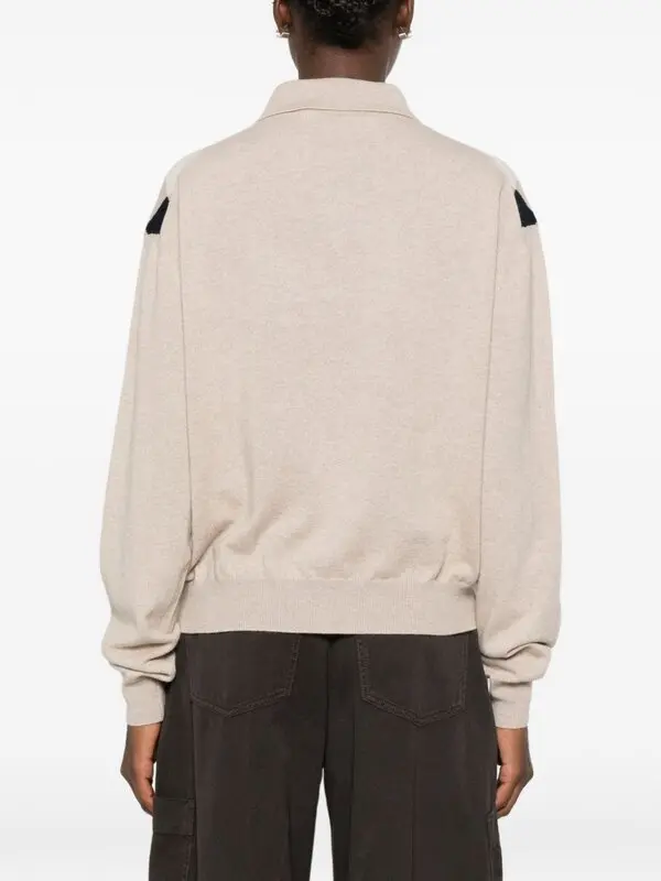 Miu Miu Logo Cashmere Polo Shirt